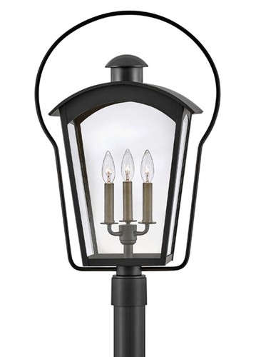 Hinkley Lighting 13301 Yale 3 Light 27" Tall Post Light - Black ...