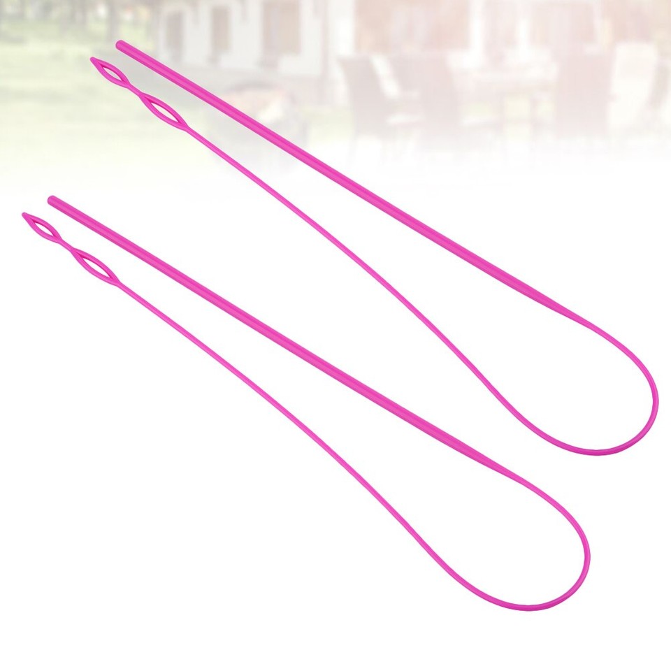 2pcs Plastic Drawstring Threaders DIY Belt Wearers Rubber Band Traction ...