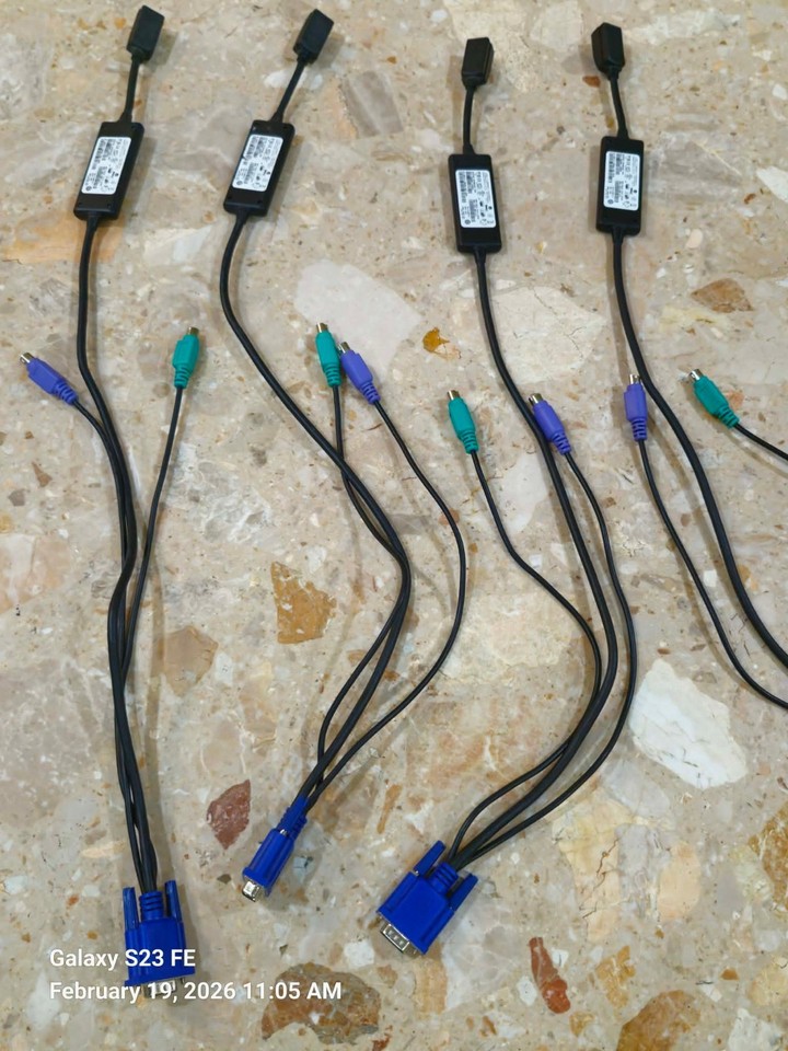 Lot of 4 DELL System Interface POD 520-289-513 PLX1 cable adapter for ...