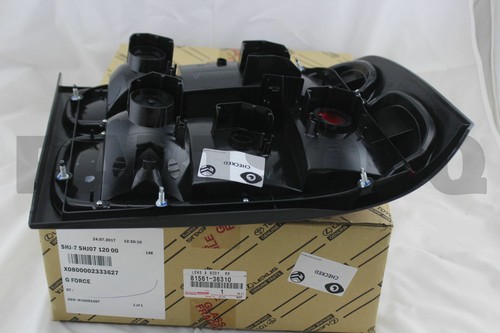 8156136310 Genuine Toyota LENS, REAR COMBINATION LAMP, LH 81561-36310 ...