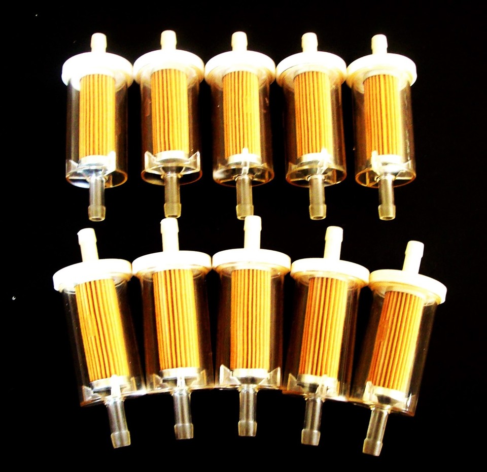 50 GOLIATH INDUSTRIAL 1/4" UNIVERSAL IN LINE FUEL GAS FILTERS LAWN ...