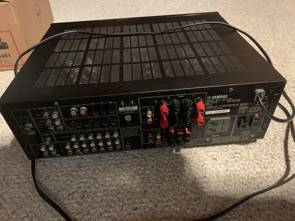 YAMAHA RX-V596 Natural Sound Home Theater Stereo AV Receiver w remote ...