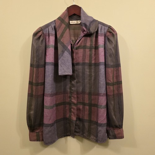Stuart Lang American Vintage 70s, 80s, 90s Button Down Silky Sz 4 Small ...
