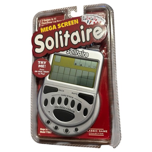 New Sealed Big Mega Screen Solitaire 77803 Classic Electronic Handheld Game 793631571260| eBay