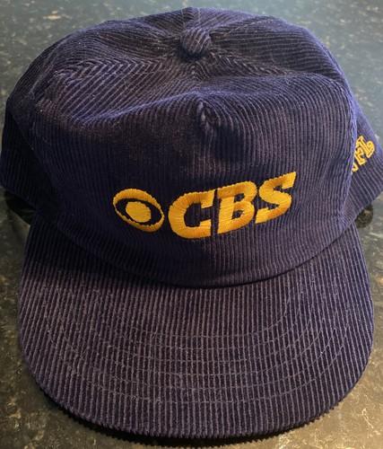 🔥Vintage CBS Sports NFL Corduroy Embroidered Snapback Hat Cap Retro ...