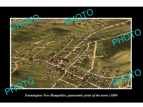 OLD 6 X 4 HISTORIC PHOTO OF FARMINGTON NEW HAMPSHIRE PANORAMA OF THE ...