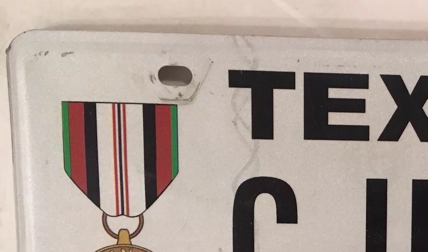 ENDURING FREEDOM AFGHANISTAN WAR VET license plate military Medal ...