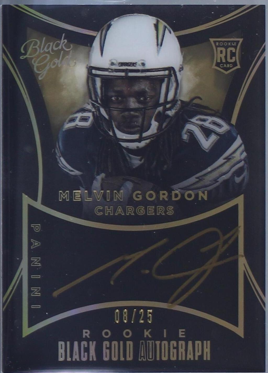 2015 Panini Black Gold - Black Gold Rookie Autograph Melvin Gordon #RAU ...