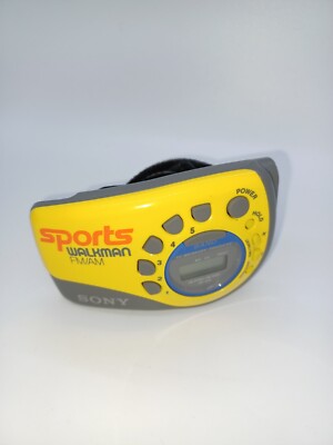 Sony Sports Walkman AM/FM Radio Armband SRF-M78 Jogging Retro Yellow ...