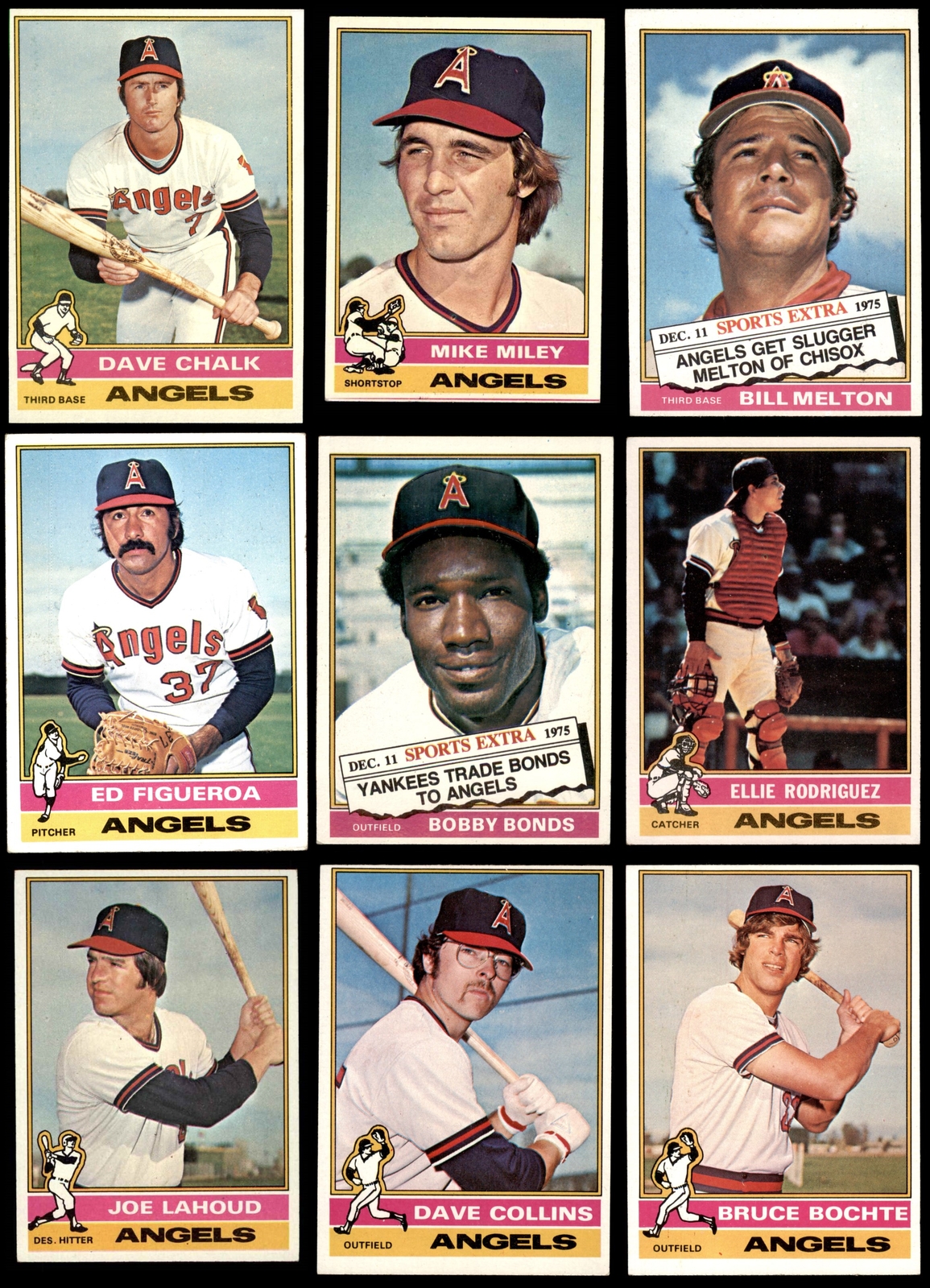 1976 Topps California Angels Team Set 4 - VG/EX | eBay