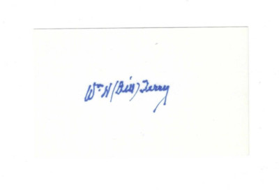 Autographed Signed BILL TERRY HOF 3x5 Index Card - w/COA | eBay