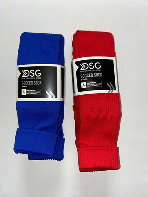 DSG Soccer Socks by DICK'S Sporting 2 Pack Size L, Red or Bleu | eBay