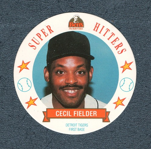 Cecil Fielder 1992 Bens Bread Baseball Super Hitters Detroit Tigers ...