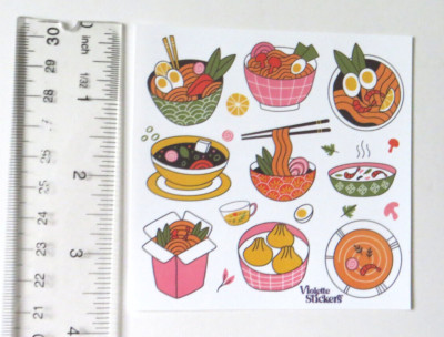 Violette Stickers - NOODLES - 4x4 Square of NEW RELEASE Stickers #K218 ...