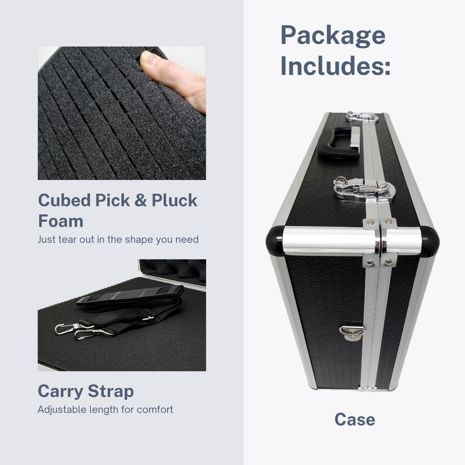 Protective Flight Case Storage Tool Box with Pick & Pluck Foam & Carry ...