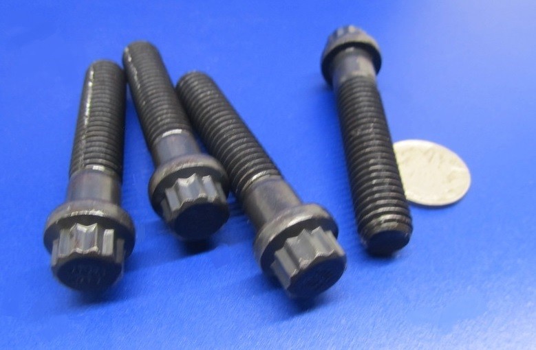 12 Point Flanged, Ferry Bolt, Steel, PT, 7/16"-14 x 2 1/4" Length, 10 ...
