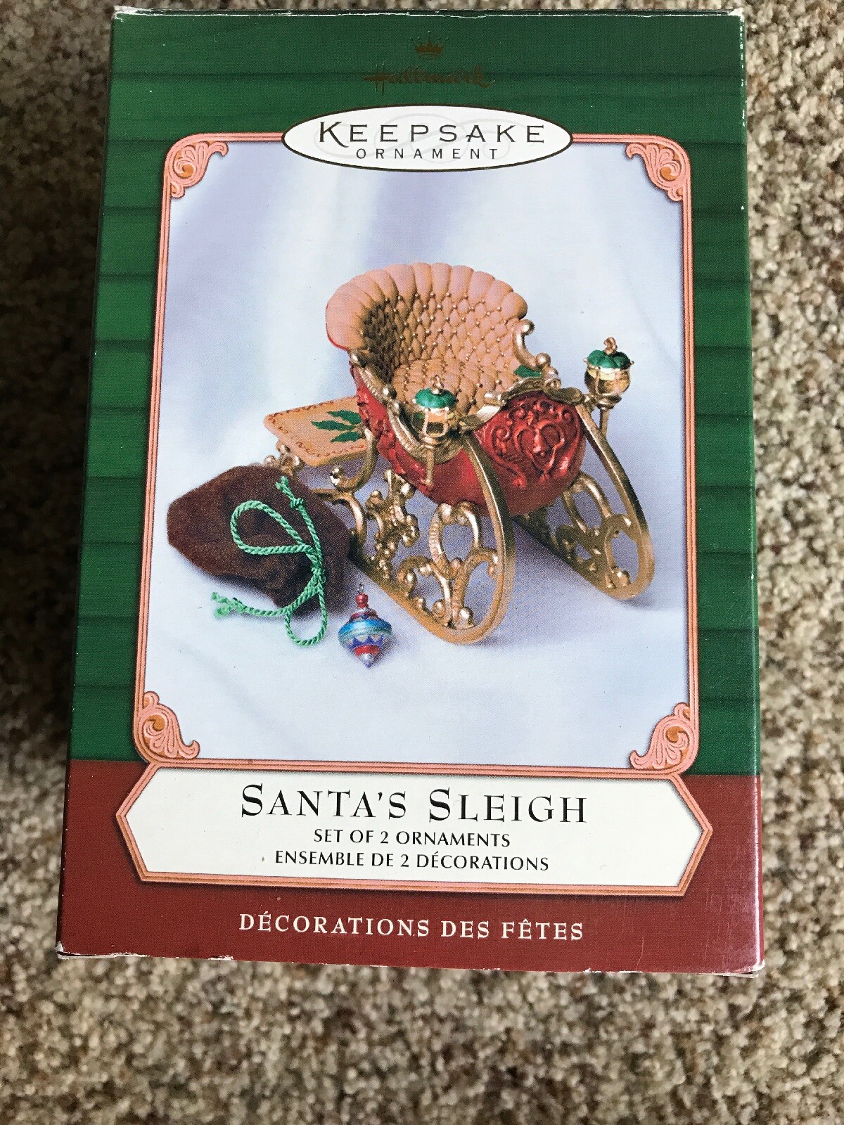 2001 Hallmark Keepsake Ornament Set "Santa's Sleigh" | eBay
