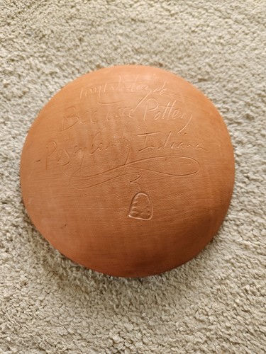 Redware Bee Tree Pottery Plate Posey County Indiana Flower Pot Yelliw ...