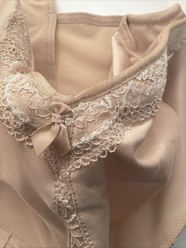 Glamorise ELEGANCE Lace Bra 50F FULL-COVERAGE Wireless COMFORT-STRAPS ...