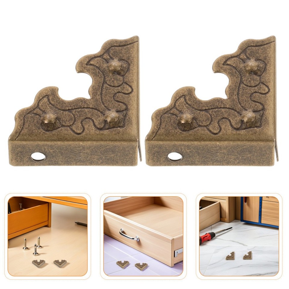 100pcs Photo Edge Protector - Metal Corner Guard Vintage Picture Frame ...