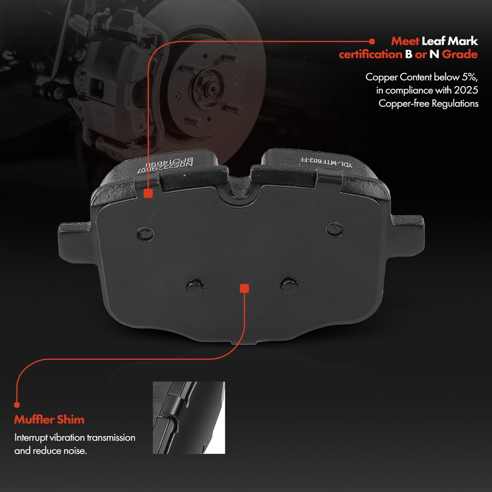 Rear Drilled Rotor &Ceramic Brake Pad for BMW F06 F10 535i 550i 640i ...