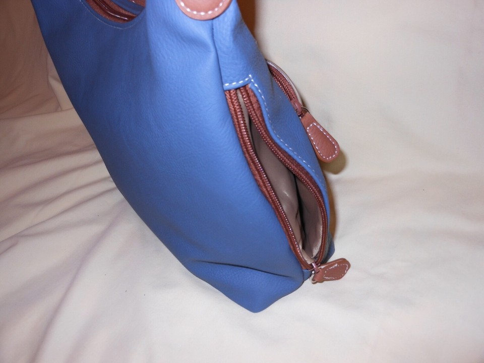 St. John's Bay Omega Hobo in Denim Wheat Cognac Color | eBay