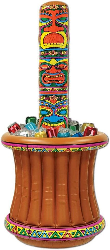 Inflatable Tiki Totem Cooler 2 Piece Bundle Luau Party Decoration | eBay