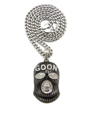 Ice Bling GOON Pendant With 5mm Stainless Steel Cuban Chain | eBay
