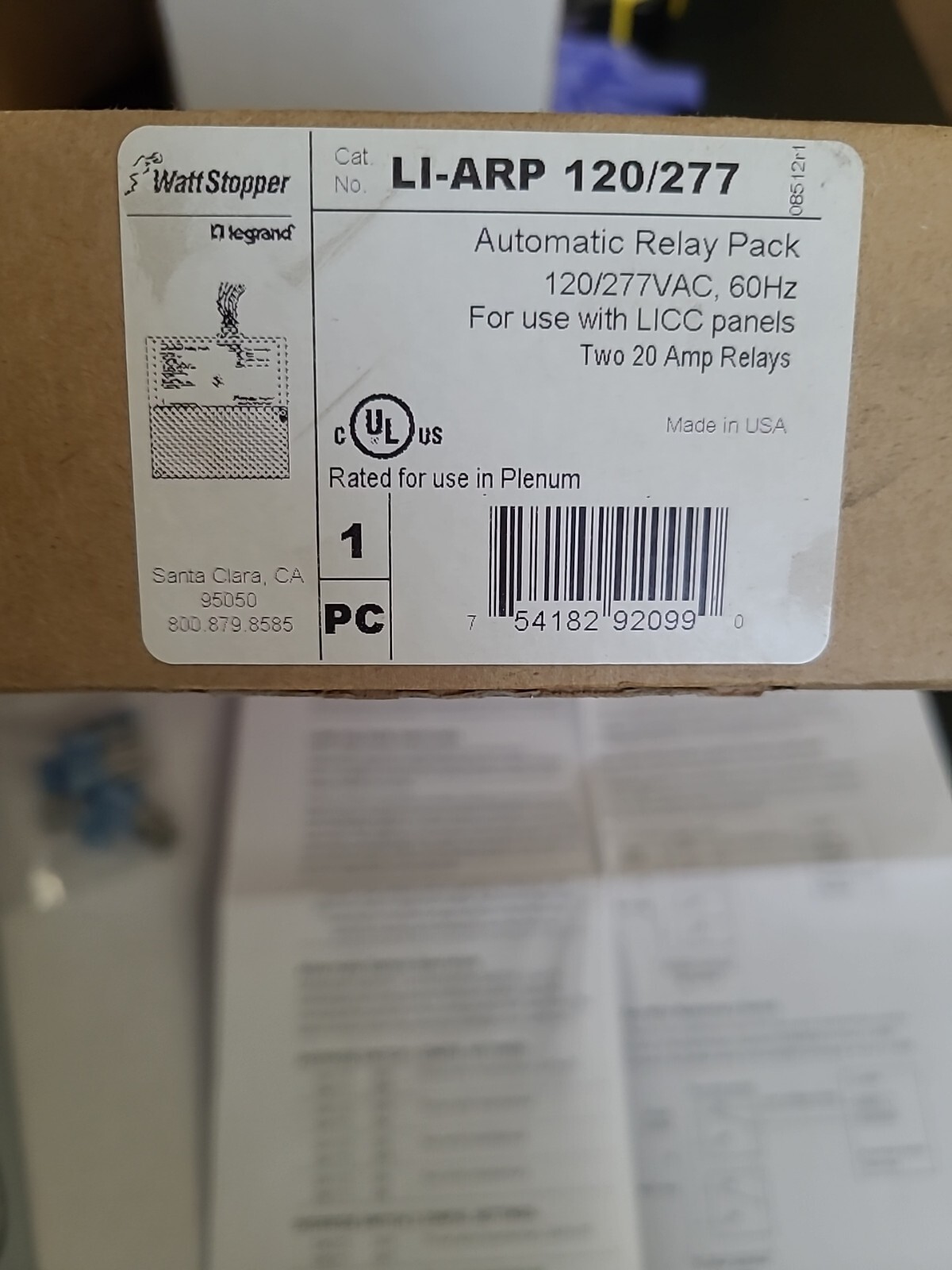 WATT STOPPER AUTOMATIC RELAY PACK FOR LIGHTING INTEGRATOR PANEL LI-ARP ...
