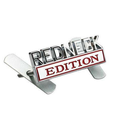 Chrome Red REDNECK EDITION Front Bumper Grille Emblem for Ram F150 ...