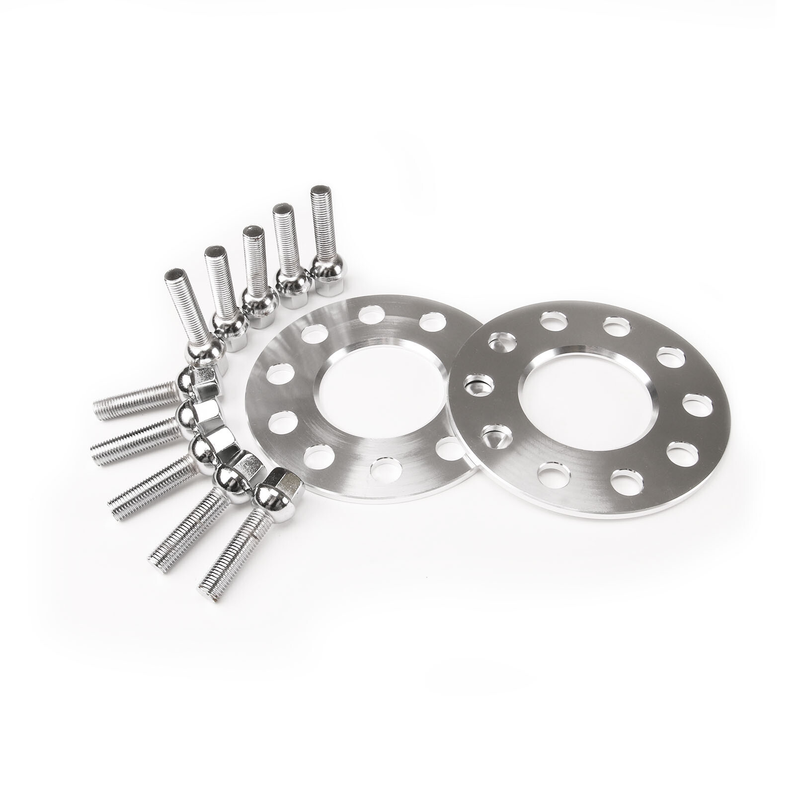 5MM Hubcentric Wheel Spacers Silver Ball Bolts For Audi 5x100 5x112 57. ...