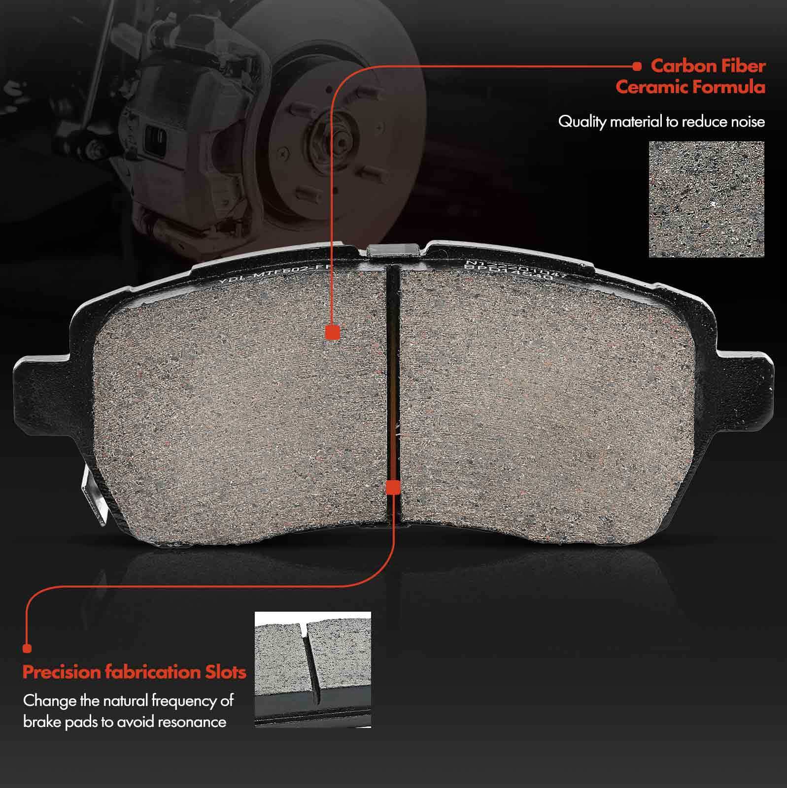 6x Front Side Drilled Brake Rotor & Ceramic Brake Pads for Ford Fiesta ...