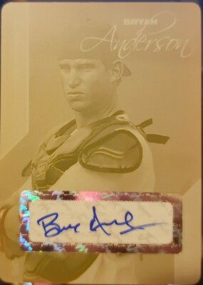 BRYAN ANDERSON 2008 Just Minors AUTO Press PRINTING PLATE 1/1 of 1 ...