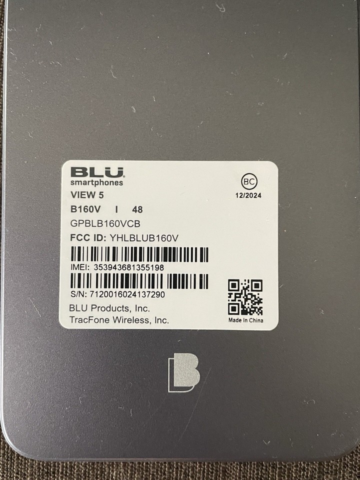 BLU View 5 B160V 48GB TracFone Smartphone - Excellent | eBay