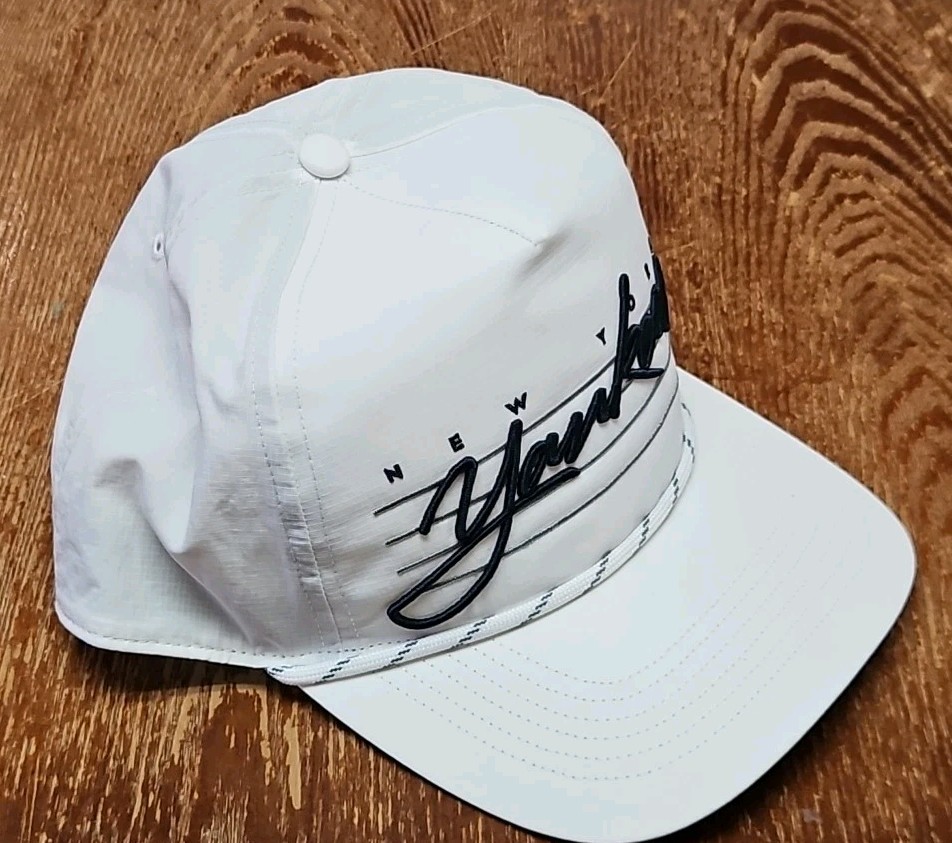 47 Brand New York Yankees Snapback Rope White Nylon Hat Script | eBay