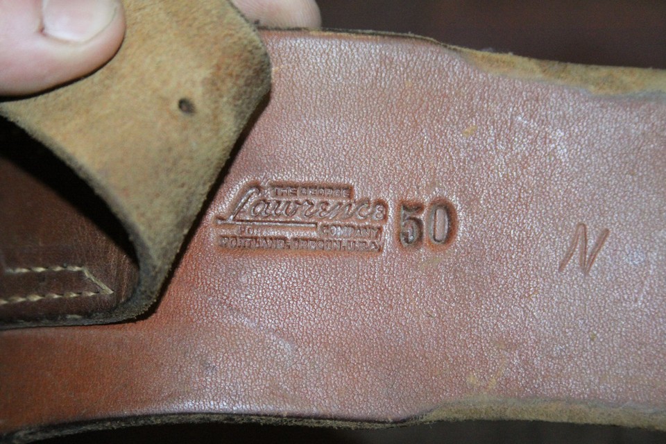 Vtg George Lawrence Portland Oregon 50 44 M Tooled Black Leather Ammo ...