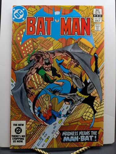 Batman #361 1st HARVEY BULLOCK Higher Grade Alfred Gordon MAN-BAT 1983 ...