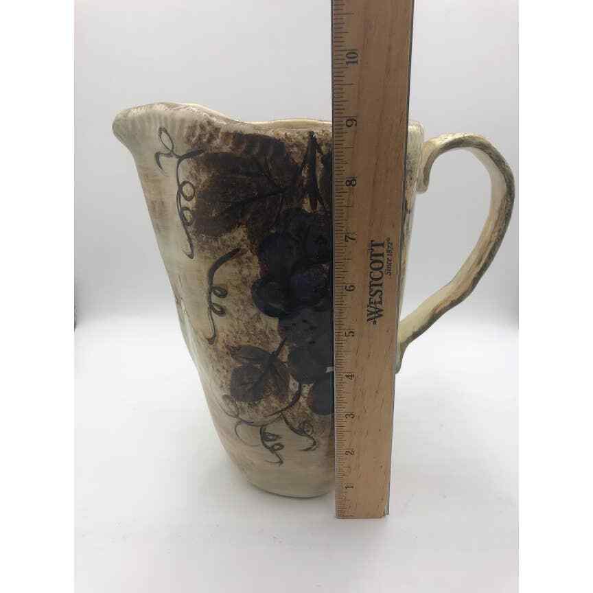 Dario Farrucci Designs Ceramic Pitcher Grapevine Theme With Handle | eBay