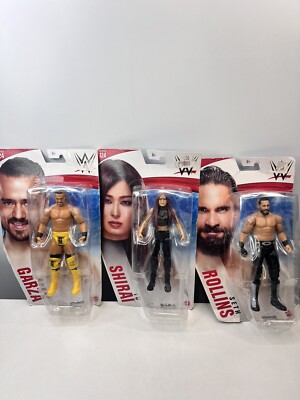 WWE SETH ROLLINS ANGEL GARZA & IO SHIRAI Action Figures! Series 124 ...