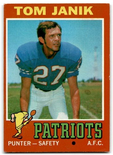 1971 Topps Football Tom Janik New England Patriots #82 | eBay