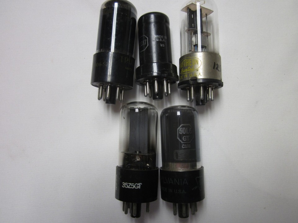 12SA7, 12SK7, 12SQ7, 35Z5GT, 50L6GT - AA 5 Octal Tubes - set of 5 ...