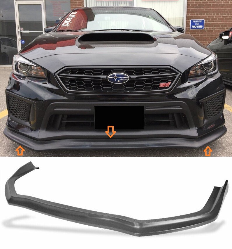 For 15-17 Subaru WRX STI CS Style Front Bumper Lip Spoiler Body Kit PU ...