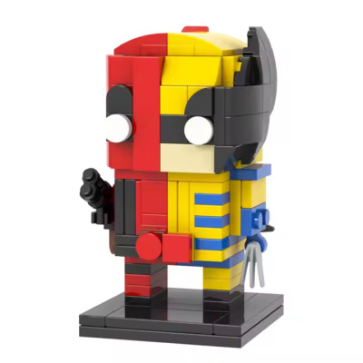 MOC Lego: DeadPool X Wolverine Brickheadz Style Perfect Gift Fast ...