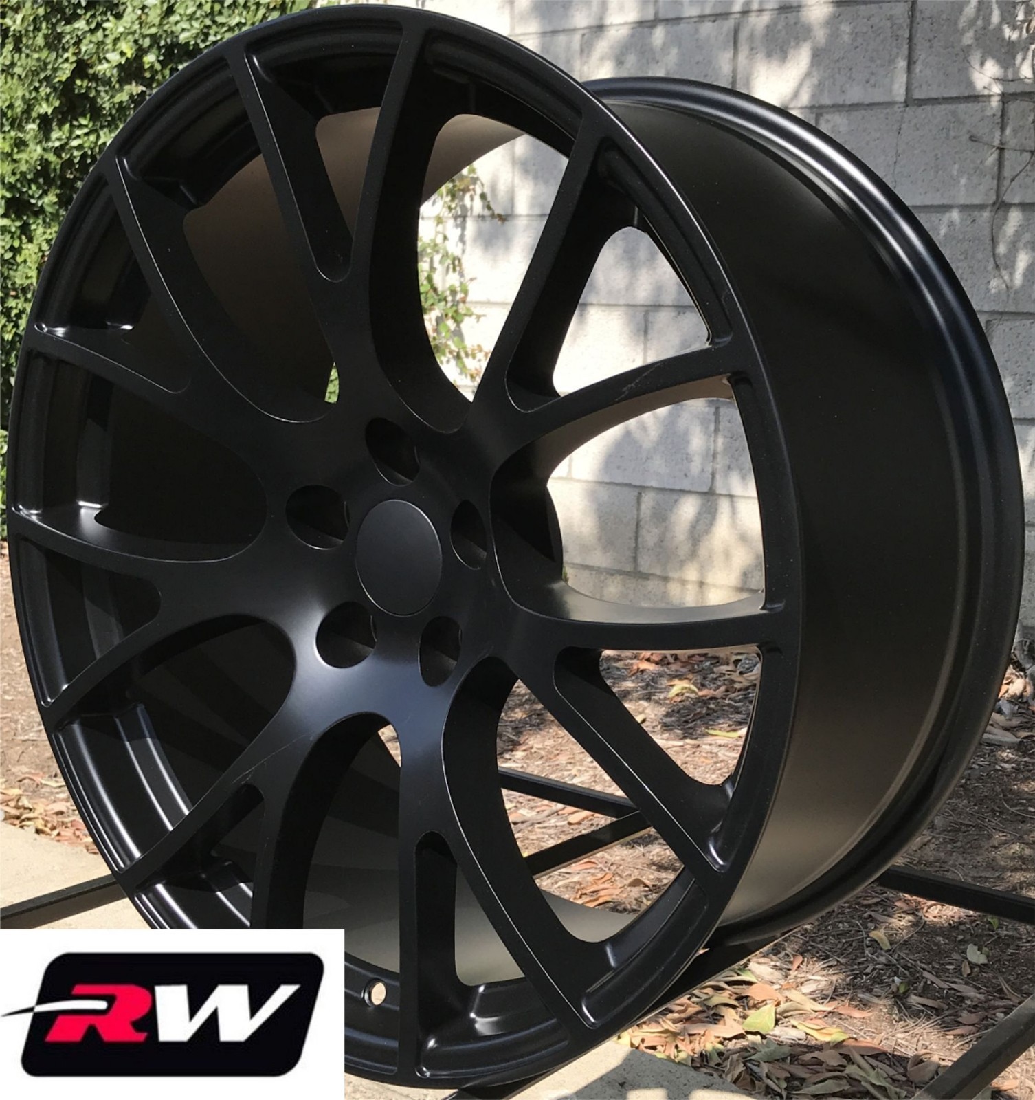 (4) 20 inch 20x9" fits Dodge Charger Hellcat style Wheels Satin Black ...