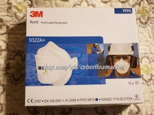 3M 9322 Ffp2 Disposable Respirator Valved Adjustable Nose Clips for ...