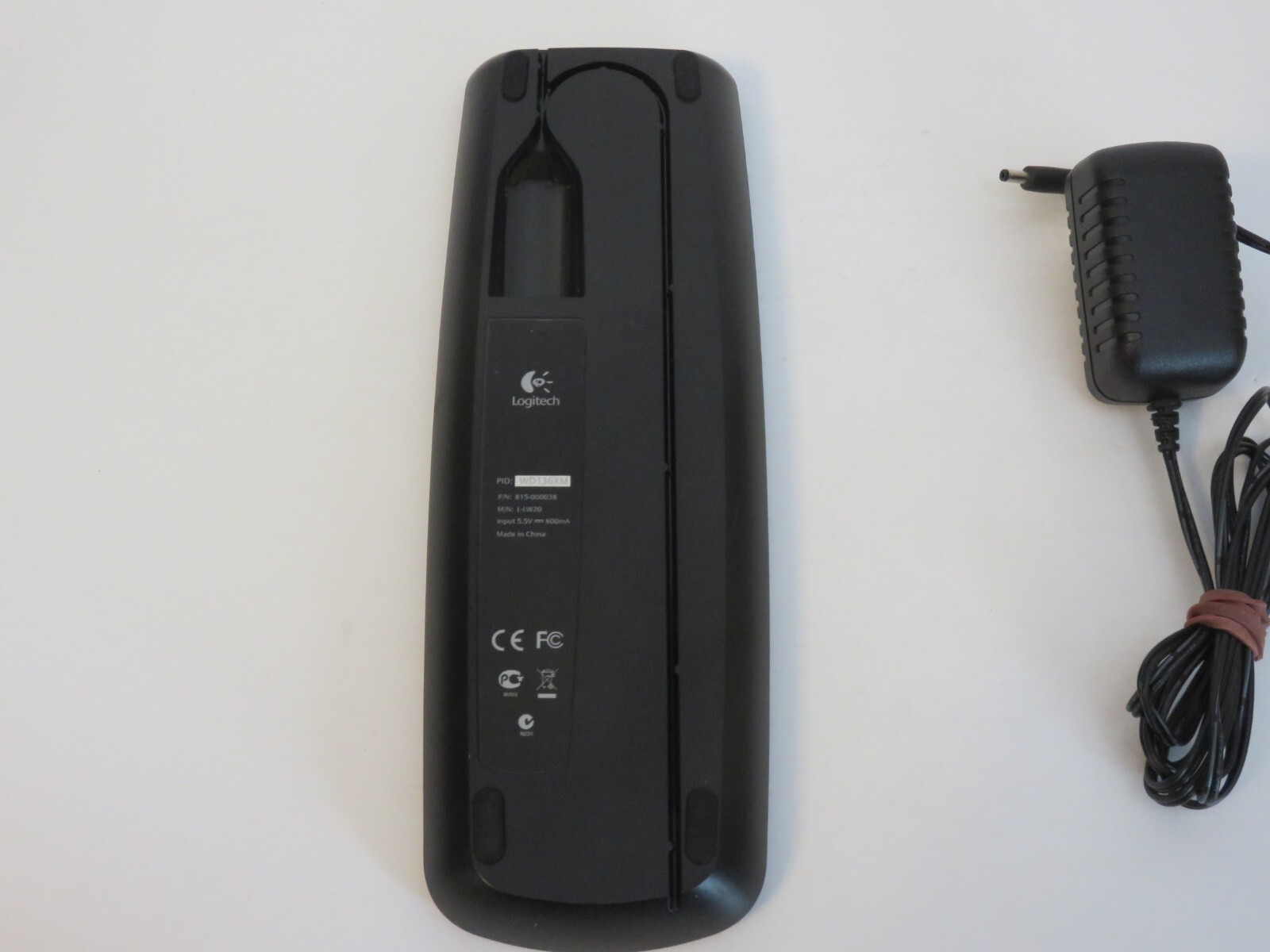 LOGITECH L-LW20 ED136XM REMOTE CHARGING BASE WITH AC ADAPTER NO REMOTE ...