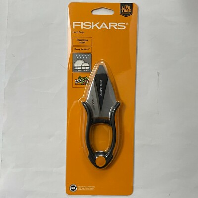 Fiskars Scissors Spring Action Herb & Floral Snips Stainless Steal ...
