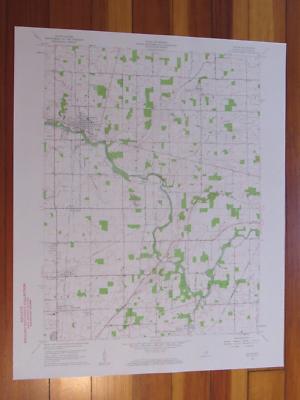 Eaton Indiana 1961 Original Vintage USGS Topo Map | eBay