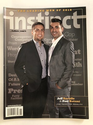Instinct Magazine November 2010 feat. Jeff Zarrillo & Paul Katami | eBay