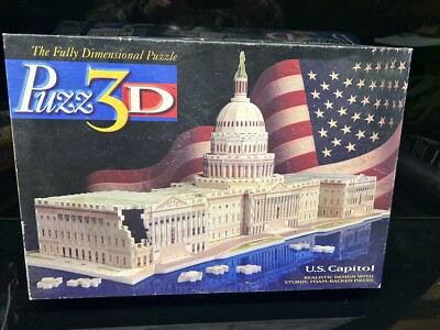 Puzz3D Puzzle Milton Bradley U.S. Capitol Realistic Design 718 pcs 3D ...